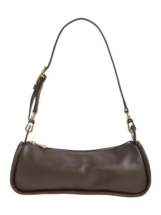 Longchamp Roseau Leather Shoulder Bag - Mocha