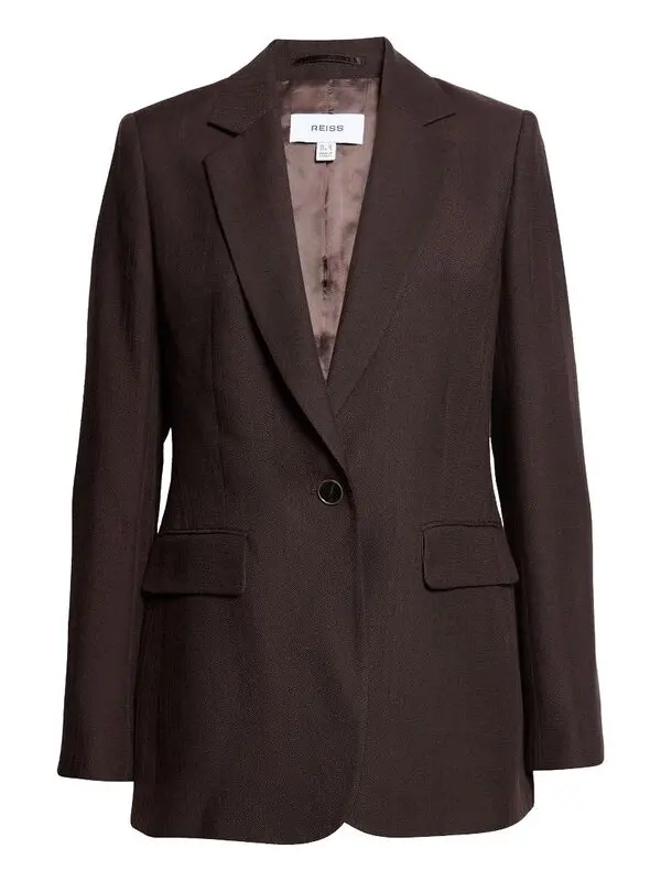 REISS Jodie Single Button Blazer - Grape