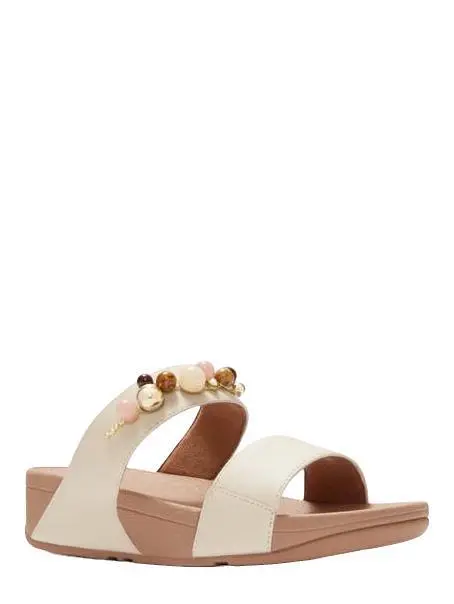 Fitflop Lulu Embellished Slides - Paris Beige