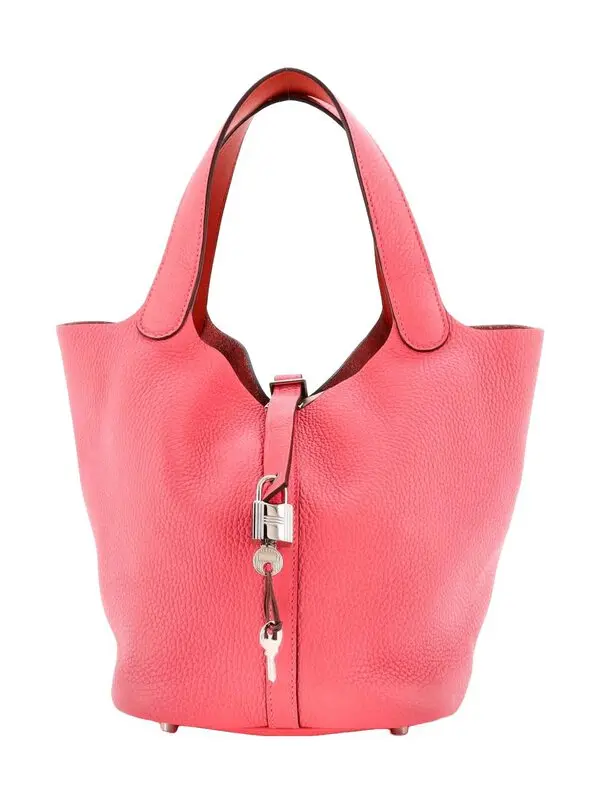 Hermès Eclat Picotin Lock Bag Clemence Mm - Pink