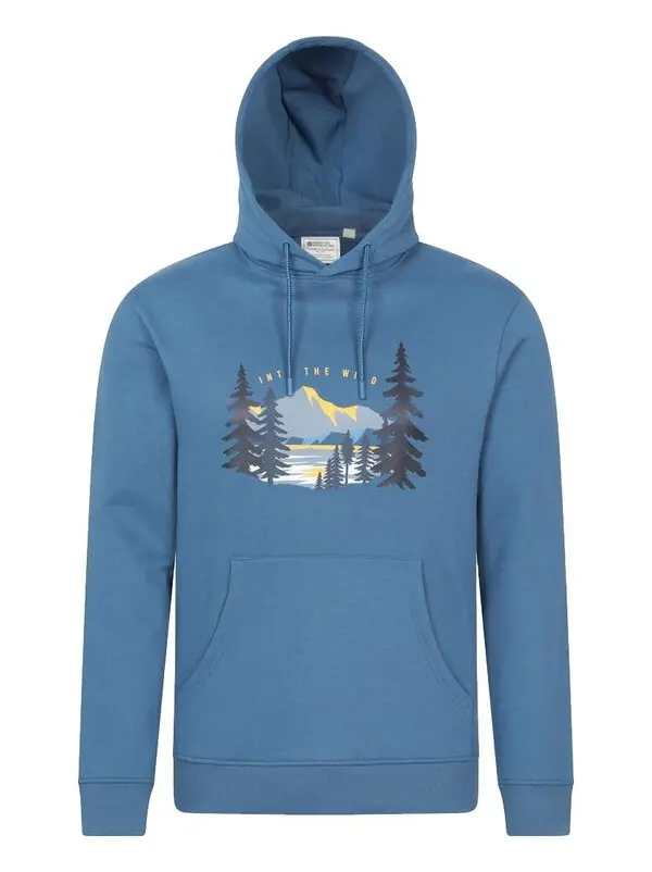 Mountain Warehouse Into The Wild Graphic Hoodie - Blue