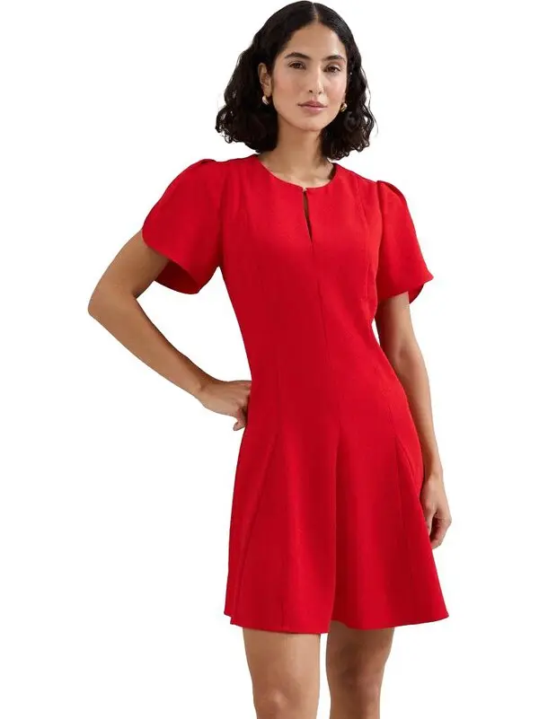 PHASE EIGHT Elia Fit-and-flare Mini Dress - Red