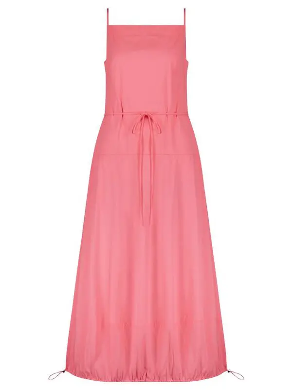 Lela Rose Cotton Poplin Bubble Hem Dress - Peony