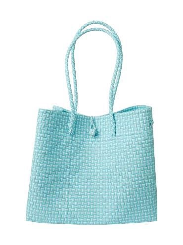 SARAH STEWART Maxi Ella Handwoven Tote - Light Blue