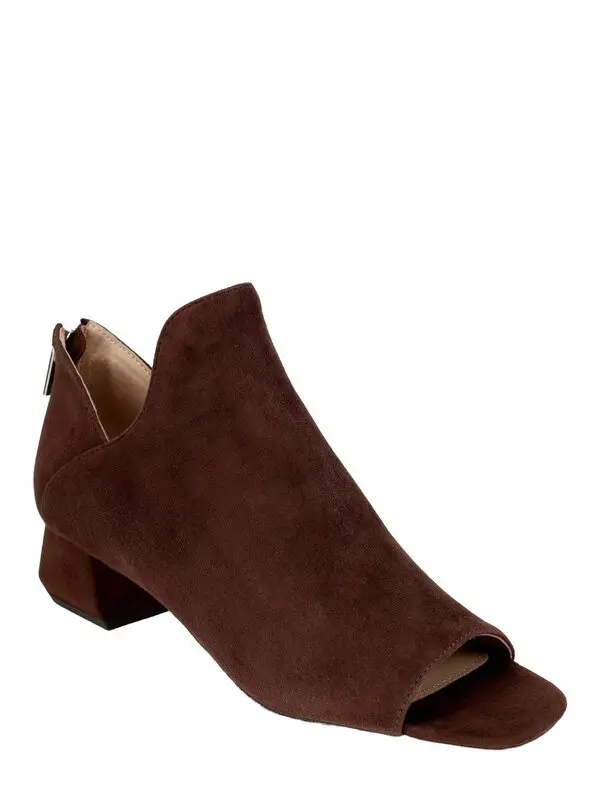 Pelle Moda Vaneza Suede Open Toe Sandal - Espresso