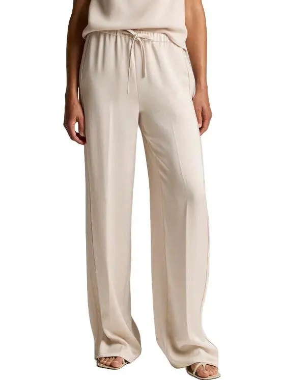Vince Shine Crepe Wide Leg Pants - Blush Cloud