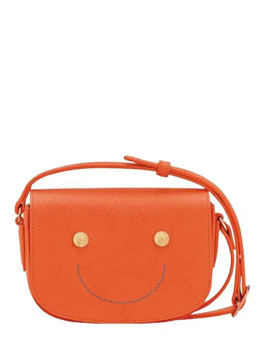 Longchamp Les Champs Leather Crossbody Bag - Orange