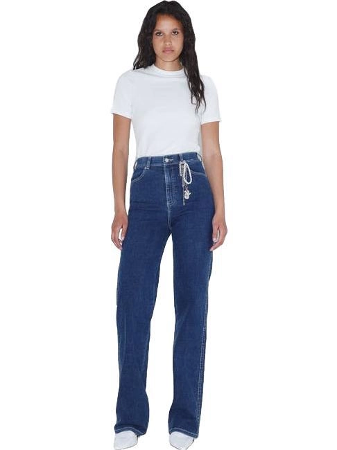 DR. DENIM Moxy High Straight Jeans - Vale Dark Plain Contrast