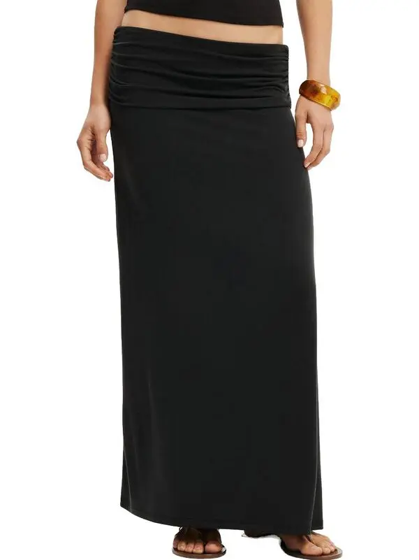 COTTON ON Maxi Skirt With Elasticated Waist - Black