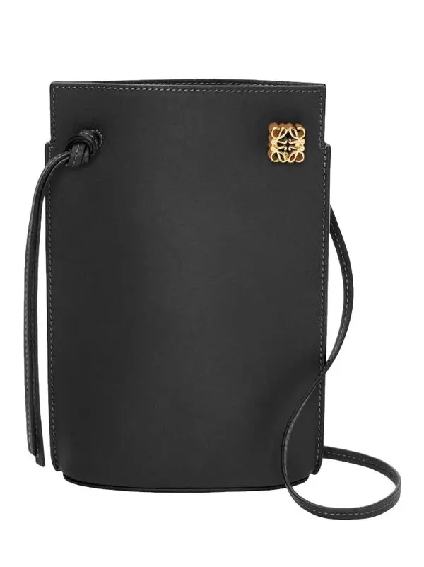Loewe Dice Logo Plaque Pocket Bag - Black