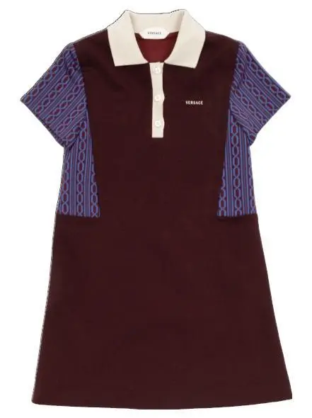 Versace Color-blocked Polo Dress - Brown