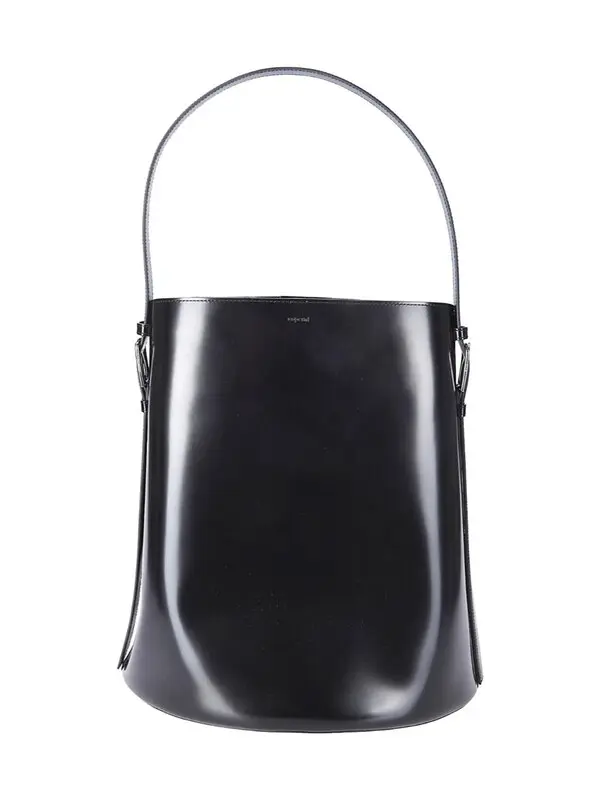Coperni Leather Bucket Bag - Black