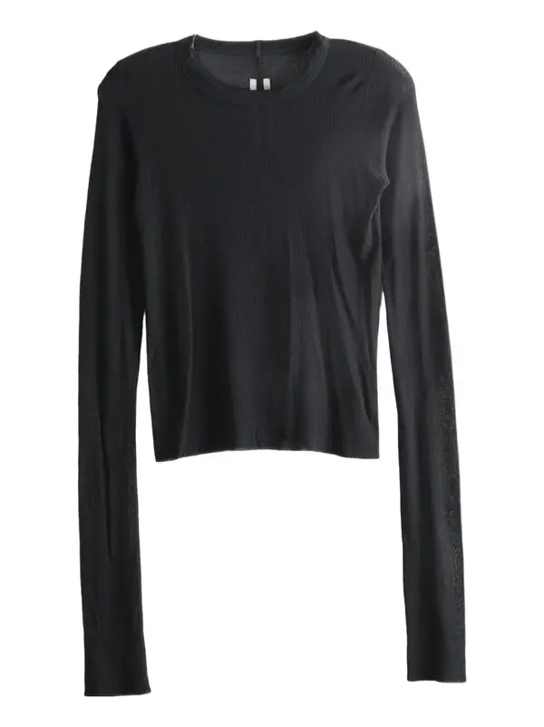 Rick Owens Ribbed Long Sleeve T-shirt - Black