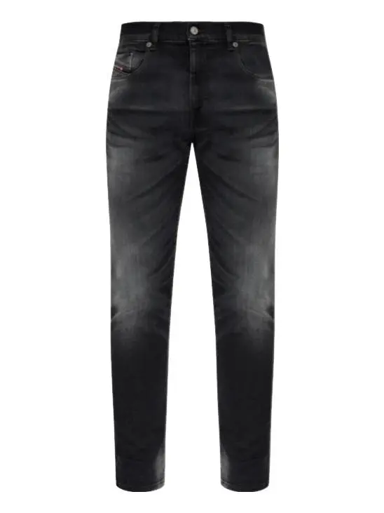 DIESEL® Belt-loop Tapered Jeans - Black