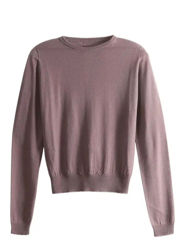 Rick Owens Crew Neck Long-sleeved Knitwear - Gray