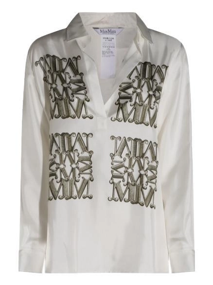 Max Mara Long-sleeved Printed Shirt - Spruce Print