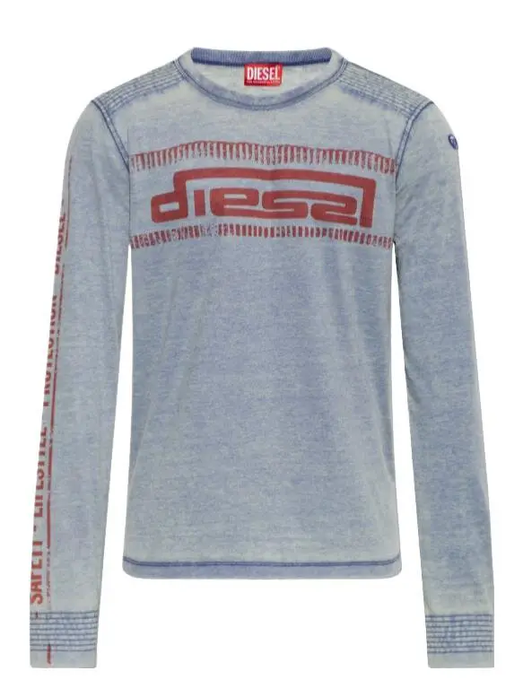 DIESEL® T-domy Long Sleeve T-shirt - Blue