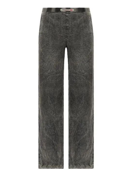 DIESEL® Straight-leg Casual Trousers - Black