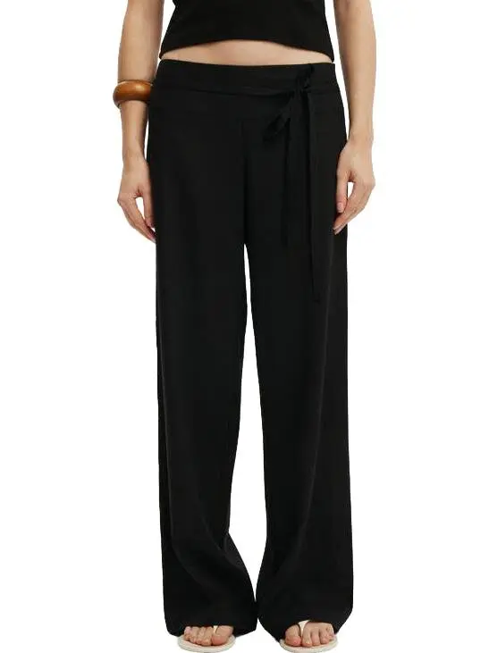 COTTON ON Haven Juno Wide Leg Pants - Black