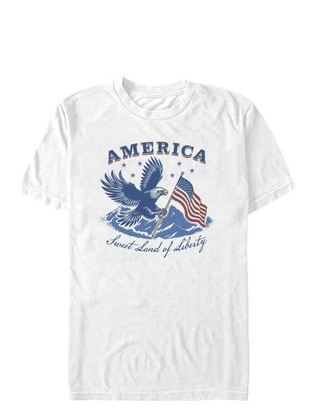 LOST GODS Sweet Land America Short Sleeve Graphic T-shirt - White