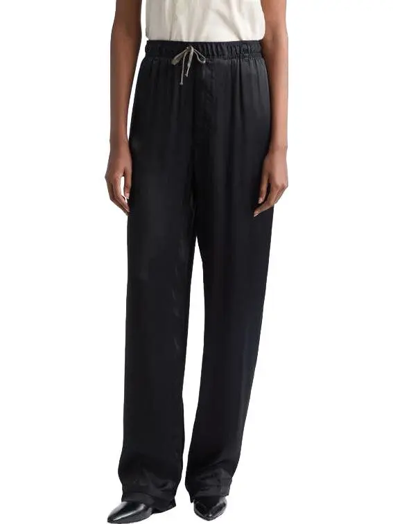 MAISON MARGIELA Satin Drawstring Pants - Black
