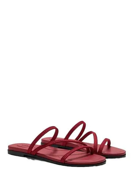 Vivaia Round Toe Flip Flops - Ruby Red