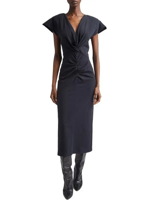Isabel Marant Étoile Nadra Pleated Midi Dress - Black