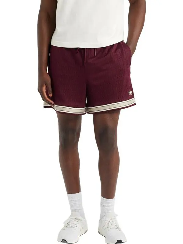 Adidas Warp Knit Shorts - Maroon