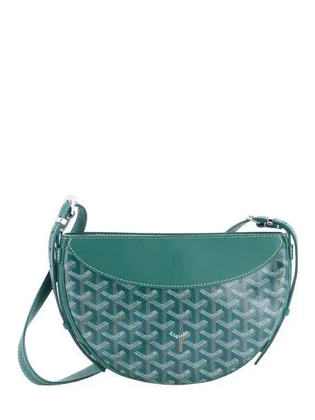 Goyard Hirondelle Shoulder Bag Coated Canvas And Leather - Green