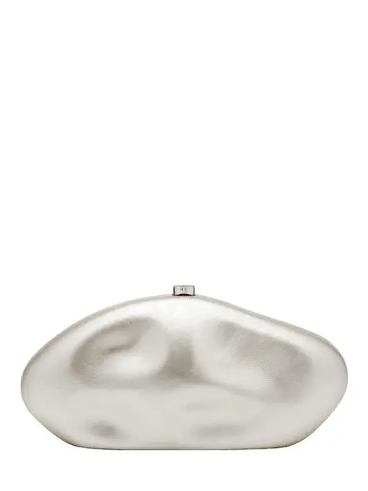 Cult Gaia The Caldera Clutch - Silver