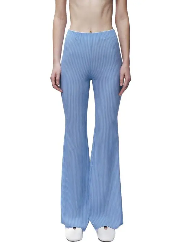 NOCTURNE High Waist Flare Trousers - Blue