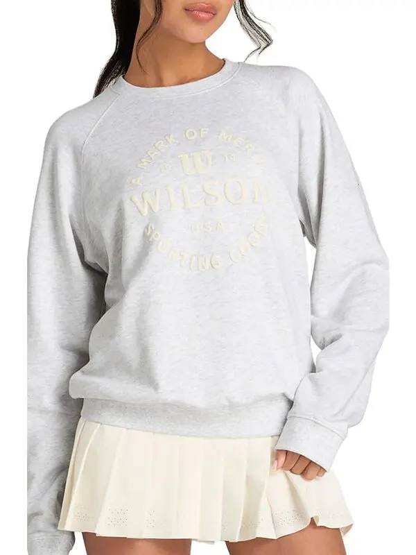 Wilson Classic Crewneck Sweatshirt - Cloud Heather