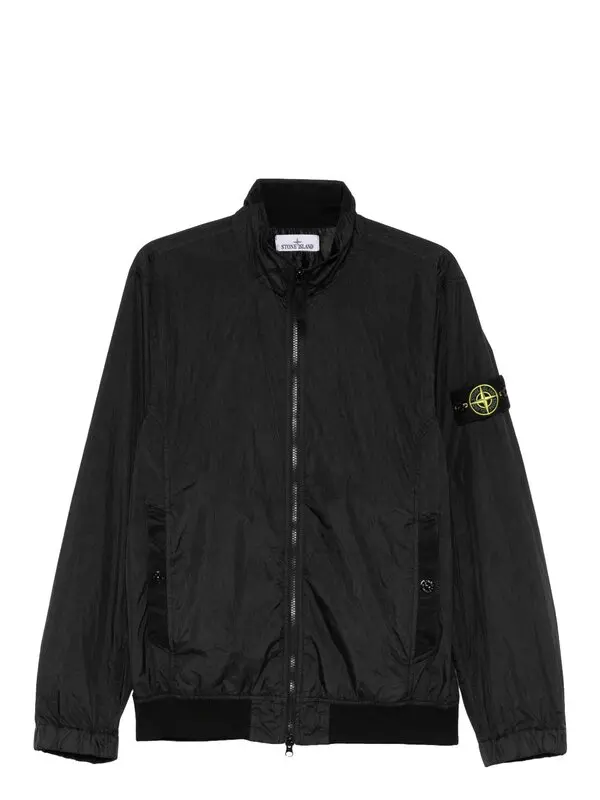 Stone Island Logo Nylon Blouson Jacket - Black