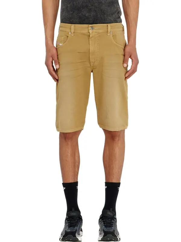 DIESEL® Slim Fit Colored Denim Shorts - Beige
