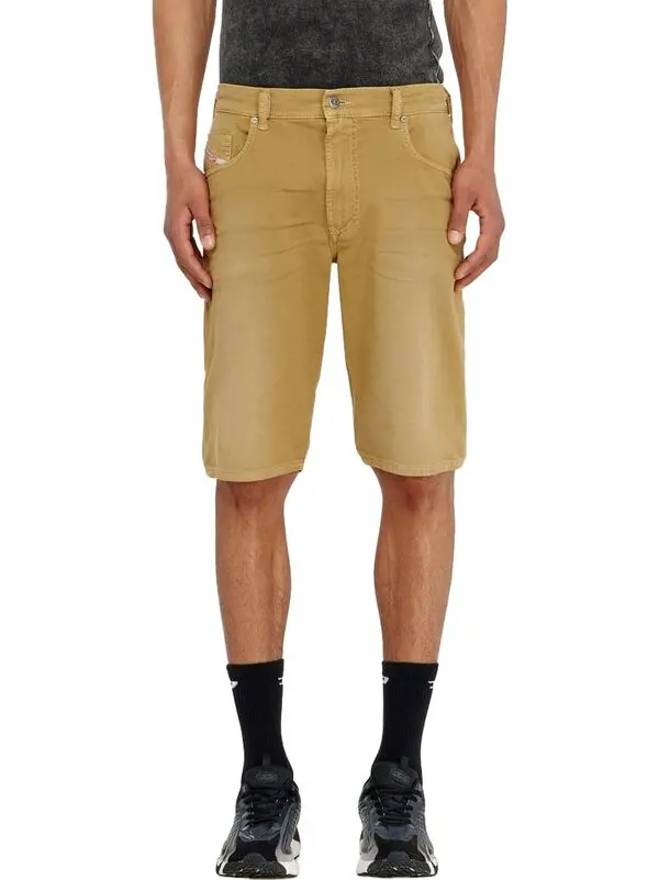 DIESEL® Slim Fit Colored Denim Shorts - Beige