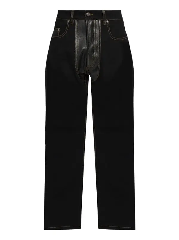 Versace With Leather Inserts - Black