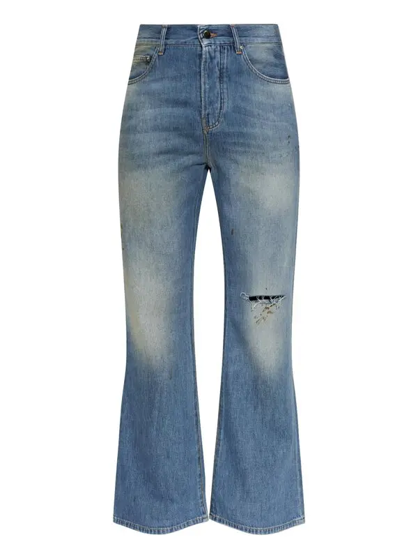 Amiri Vintage Effect Bootcut Jeans - Blue