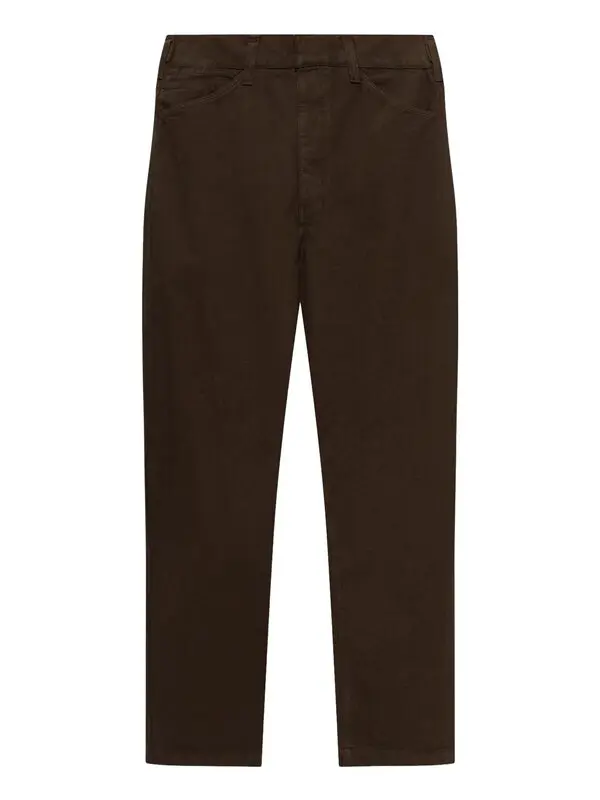 LEMAIRE Loose-fit Cotton Trousers - Brown