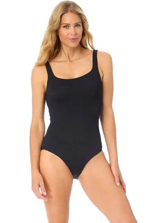 ANNE COLE One Piece Swimsuit - Black