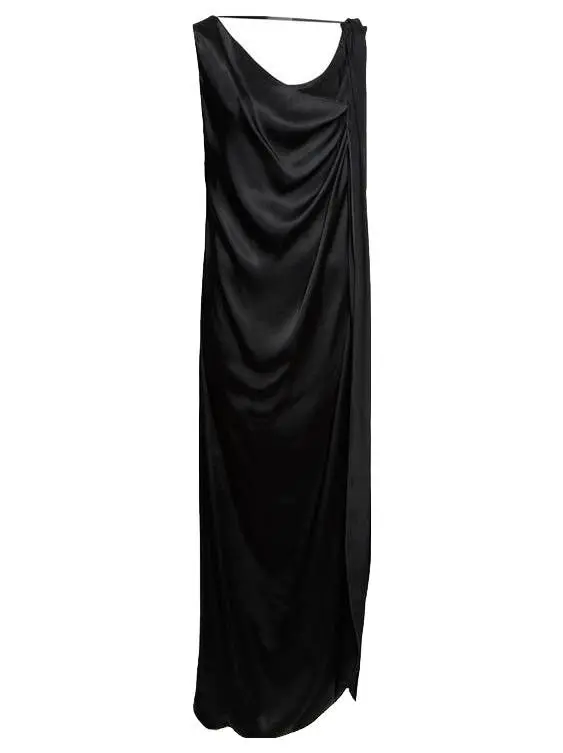 MAISON MARGIELA Draped Satin Gown - Black