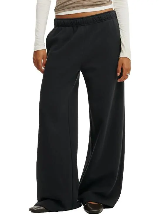 COTTONON Baggy Wide Leg Sweatpants - Shadowstone