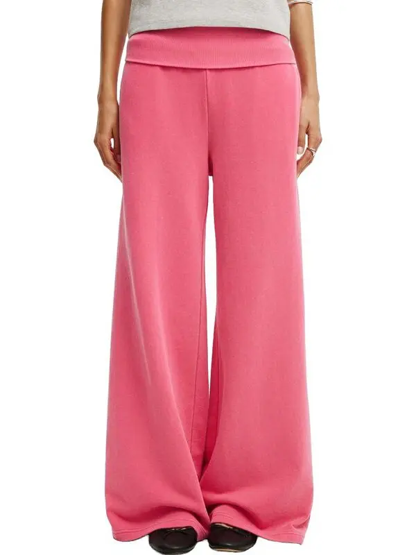 COTTON ON Fold Over Waistband Sweatpant - Washed Pink Coded