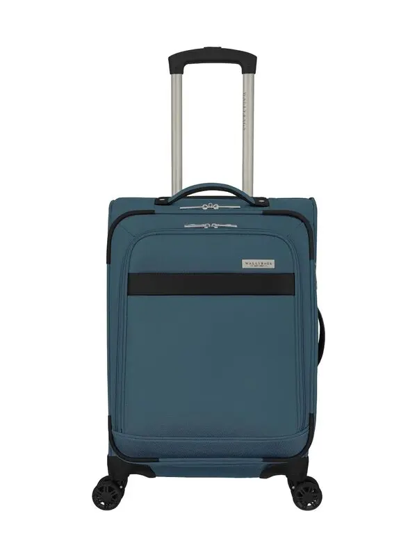 WALLYBAGS Stratford Softside Expandable Carry-on Spinner Luggage - Teal