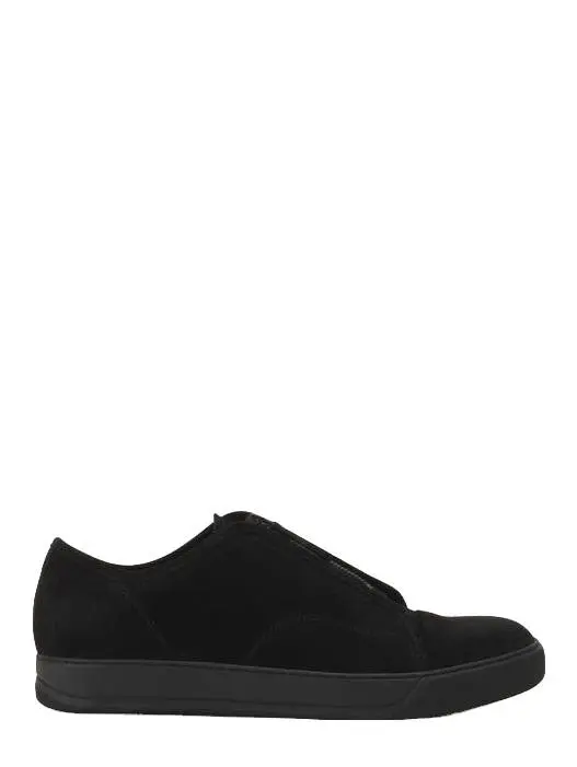 LANVIN Suede Zip Sneakers - Black