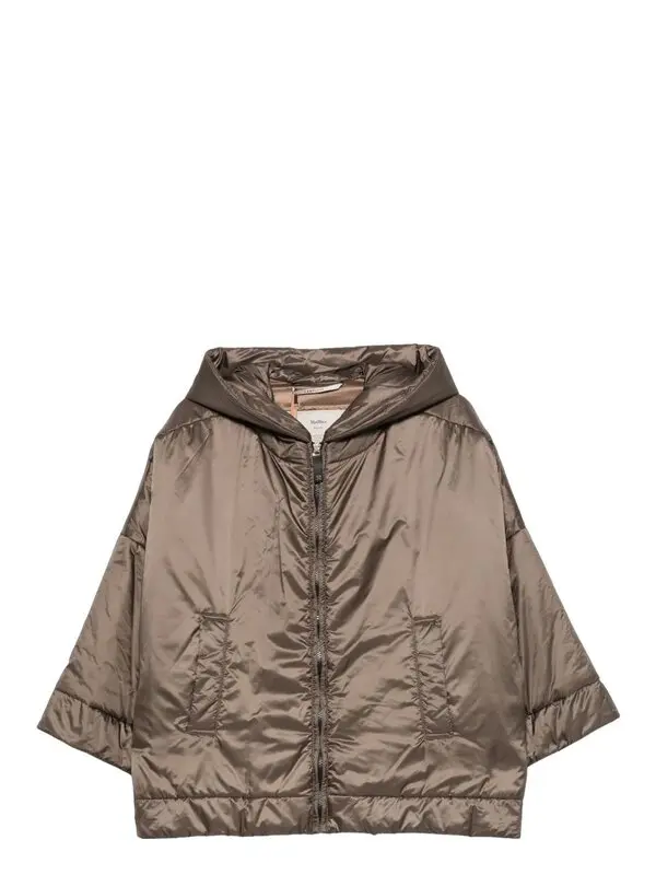 Max Mara Hooded Zip-up Coat - Multicolor