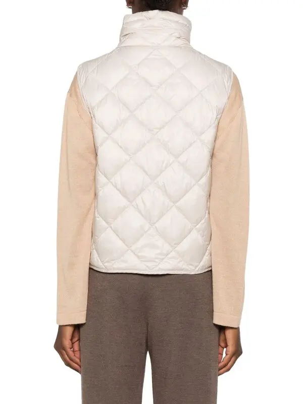 Max Mara Sleeveless Quilted Vest With High Neck And Drawstring - Multicolor