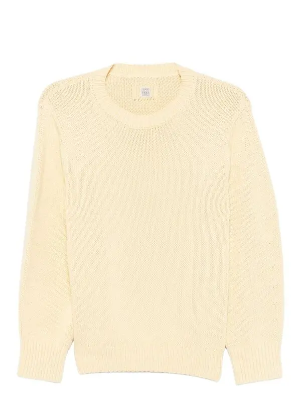 TOTEME Oversized Cotton Crewneck Sweater - Multicolor