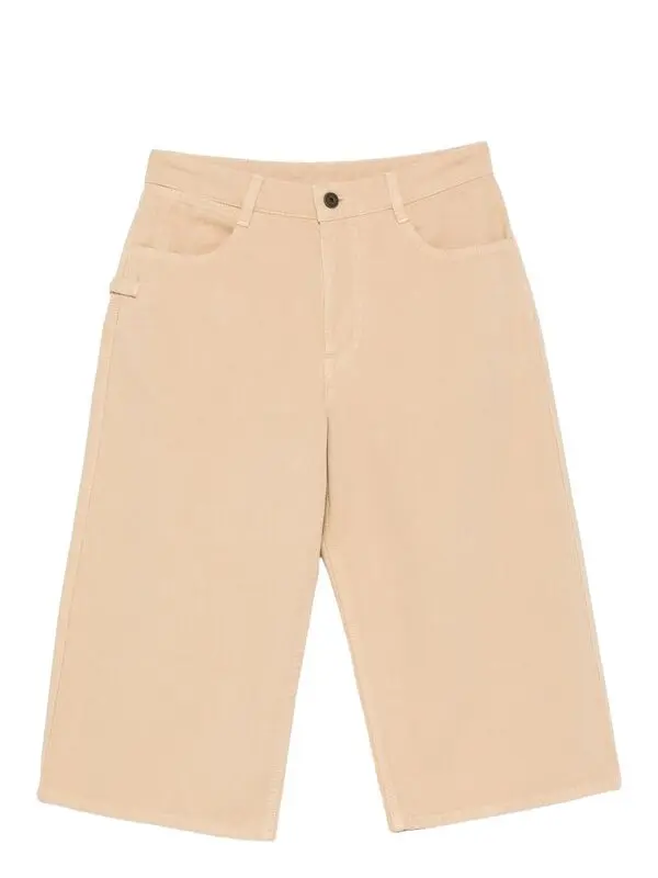 LEMAIRE Beige Cotton Bermuda Shorts - Multicolor