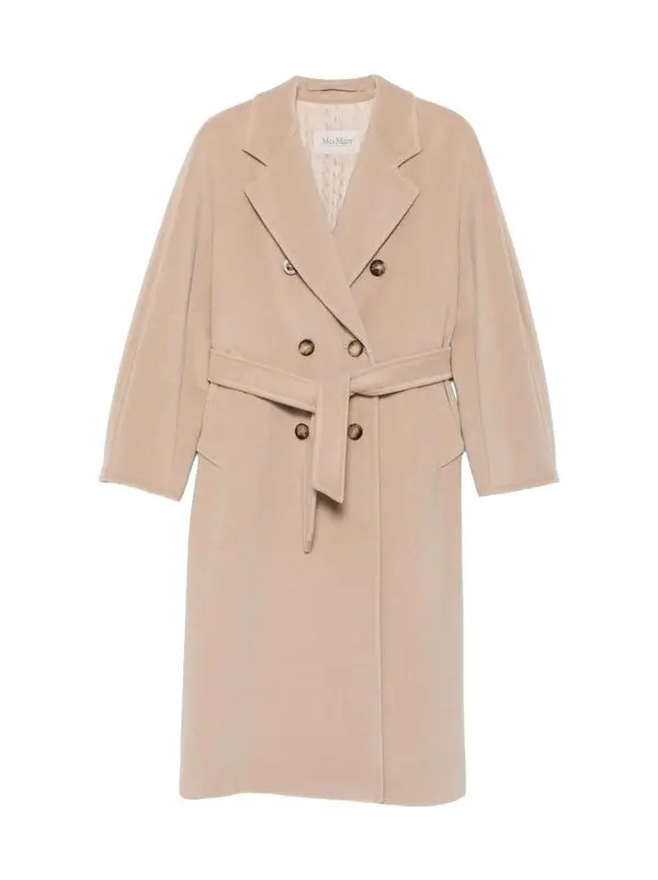 Max Mara Double-breasted Belted Coat - Multicolor