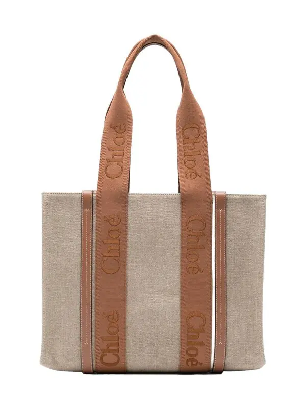 Chloé Woody Linen Tote Bag - Multicolor
